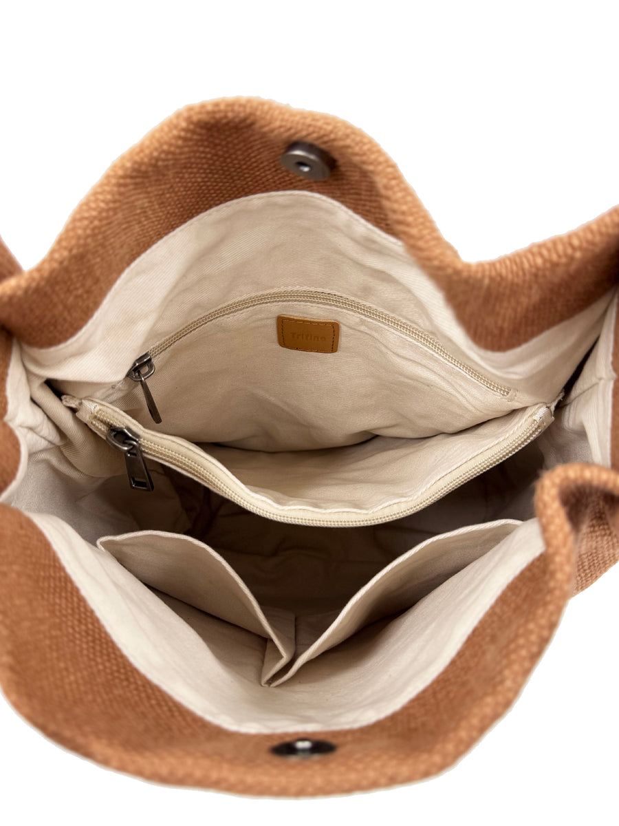 Natural Long Handle Bag - Rust – Trifine